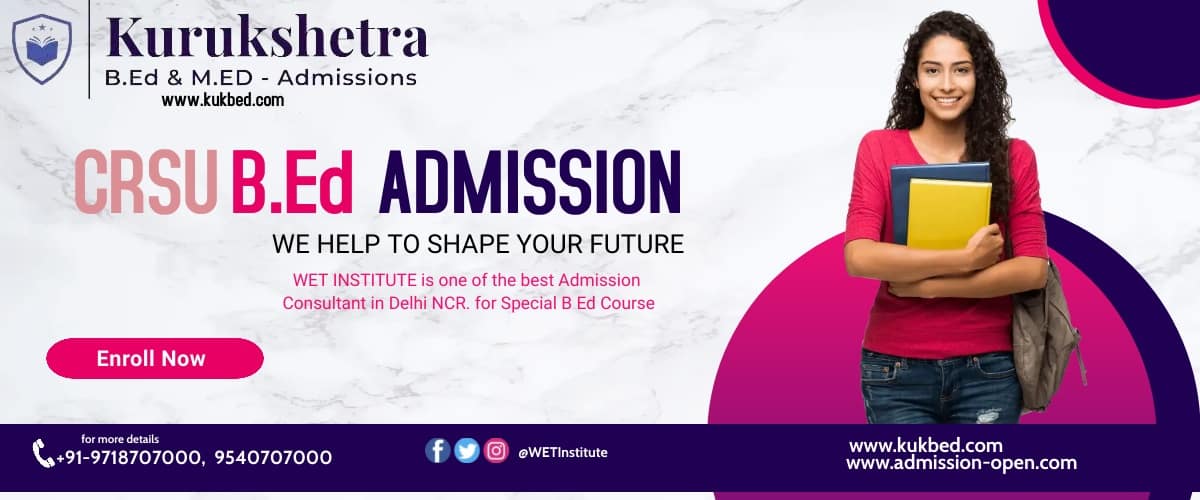 CRSU B Ed Admission 2024